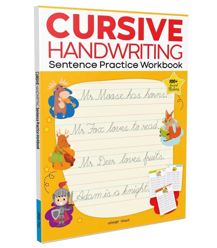 Cursive Handwriting - Sentence: Practice Workbook - Stationery Supplies