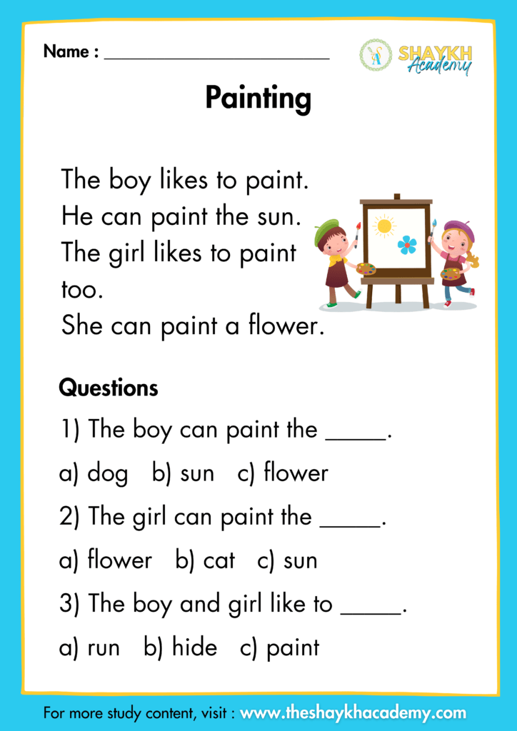 Painting - Comprehension Passages - Comprehension Passages