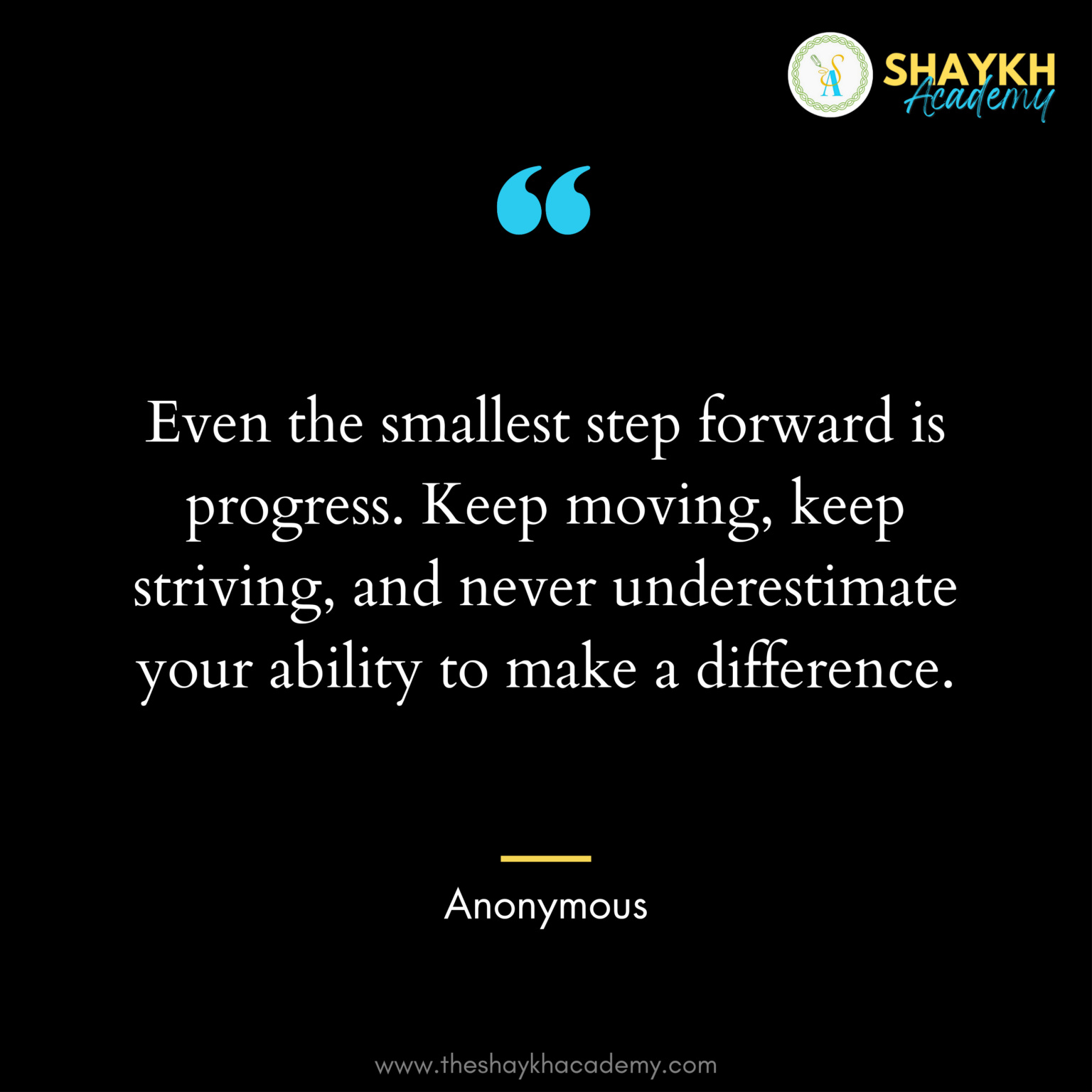 Even the smallest step forward is progress. Keep moving, keep striving ...