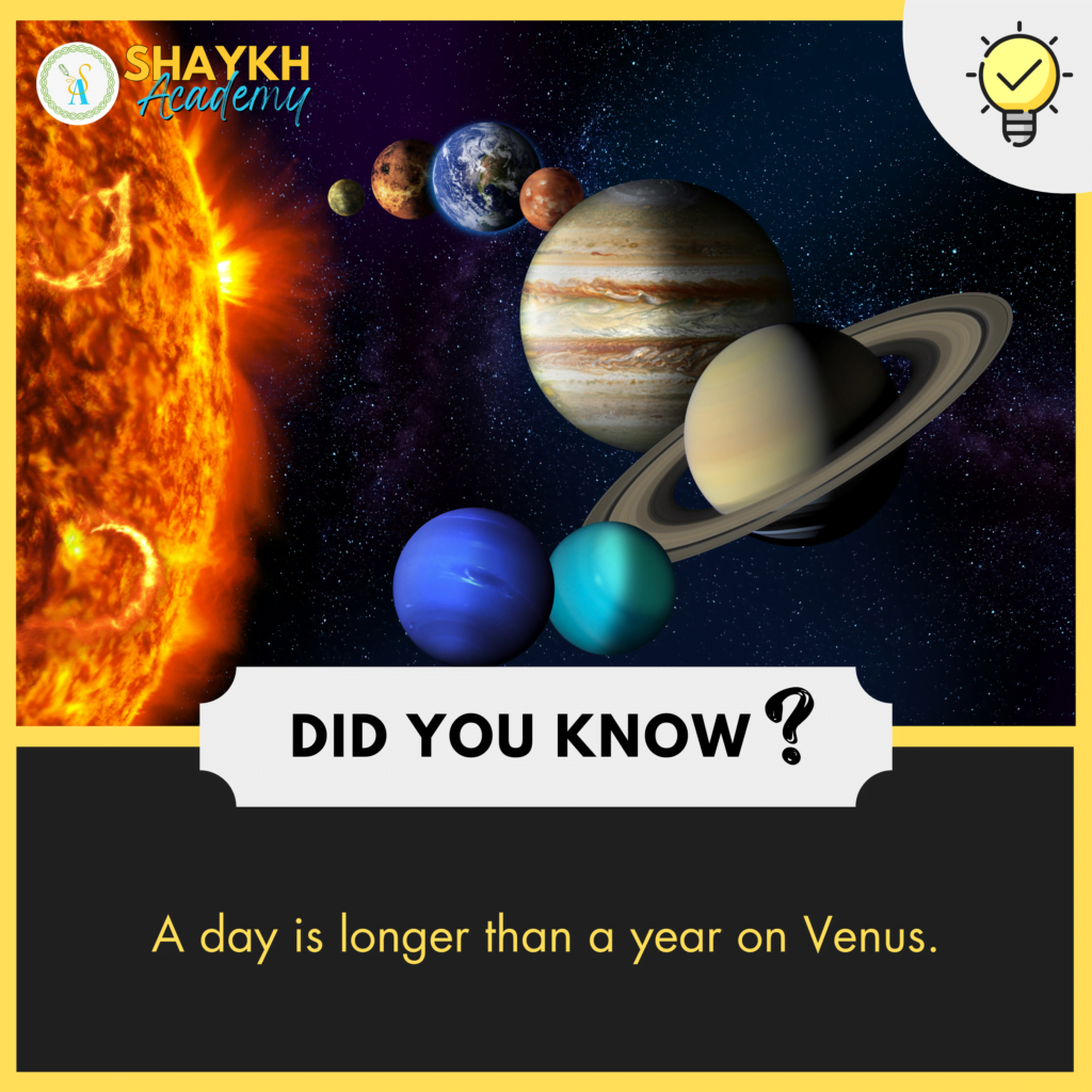 Did you Know? A day is longer than a year on Venus