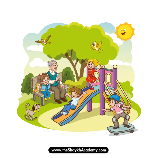 English Beginner Level Passage on "At the Park"